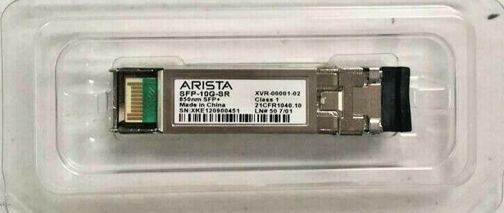 Arista SFP-10G-SR 850nm SFP+ Optic Transceiver LC 10GBase-SR