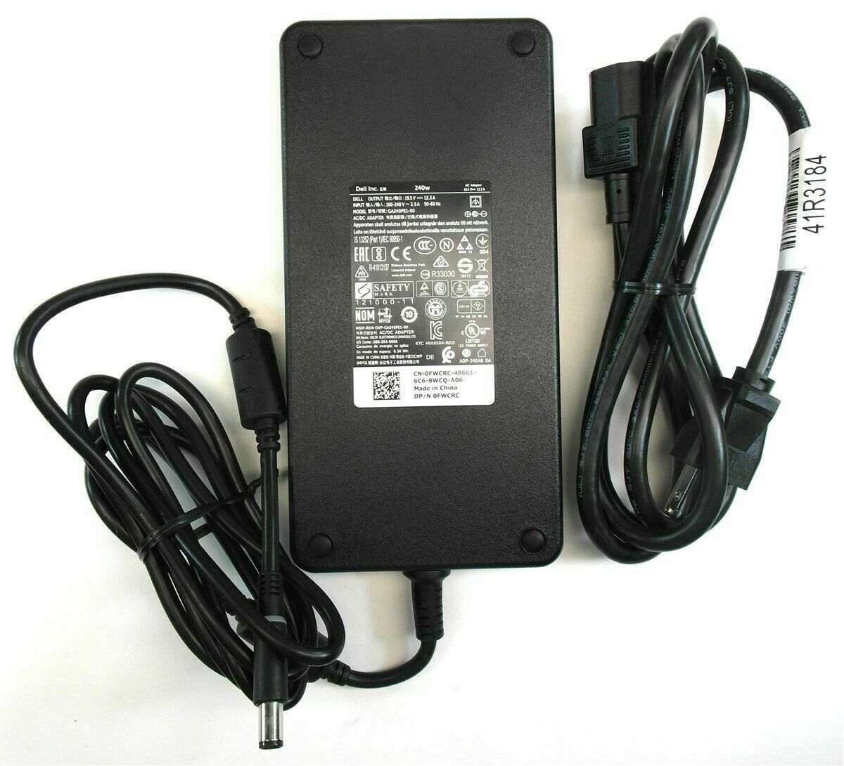 Cargador Dell Laptop ADP-240AB 0FWCRC GA240PE1-00 240W 19.5V 12.3A Alienware Precision - Usado