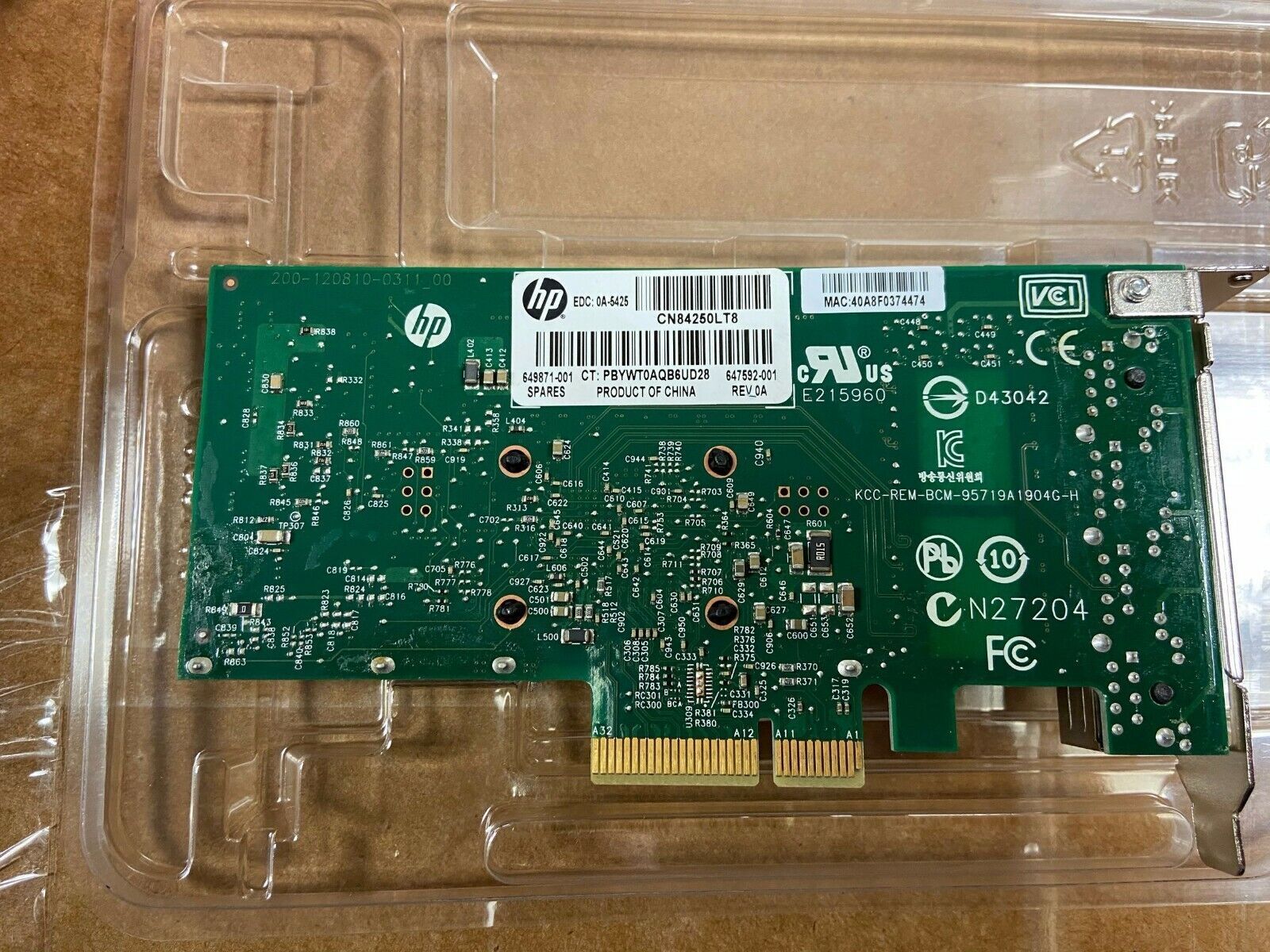 Tarjeta de red HP Ethernet 1 Gb 4-port 331T, interfaz PCI Express x4, 4 ...